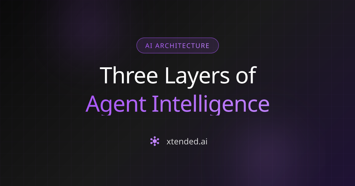 The Three Layers of Agent Intelligence | Xtended